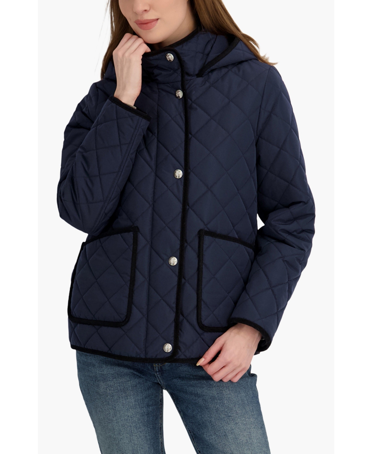 Click here for Tahari Womens Rosie Coats - Navy prices
