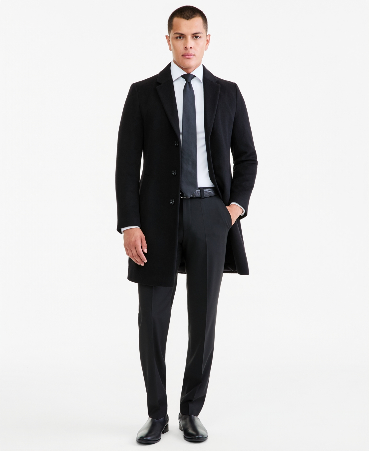 Click here for Hugo by Hugo Boss Mens Regular-Fit Cashmere Overco... prices
