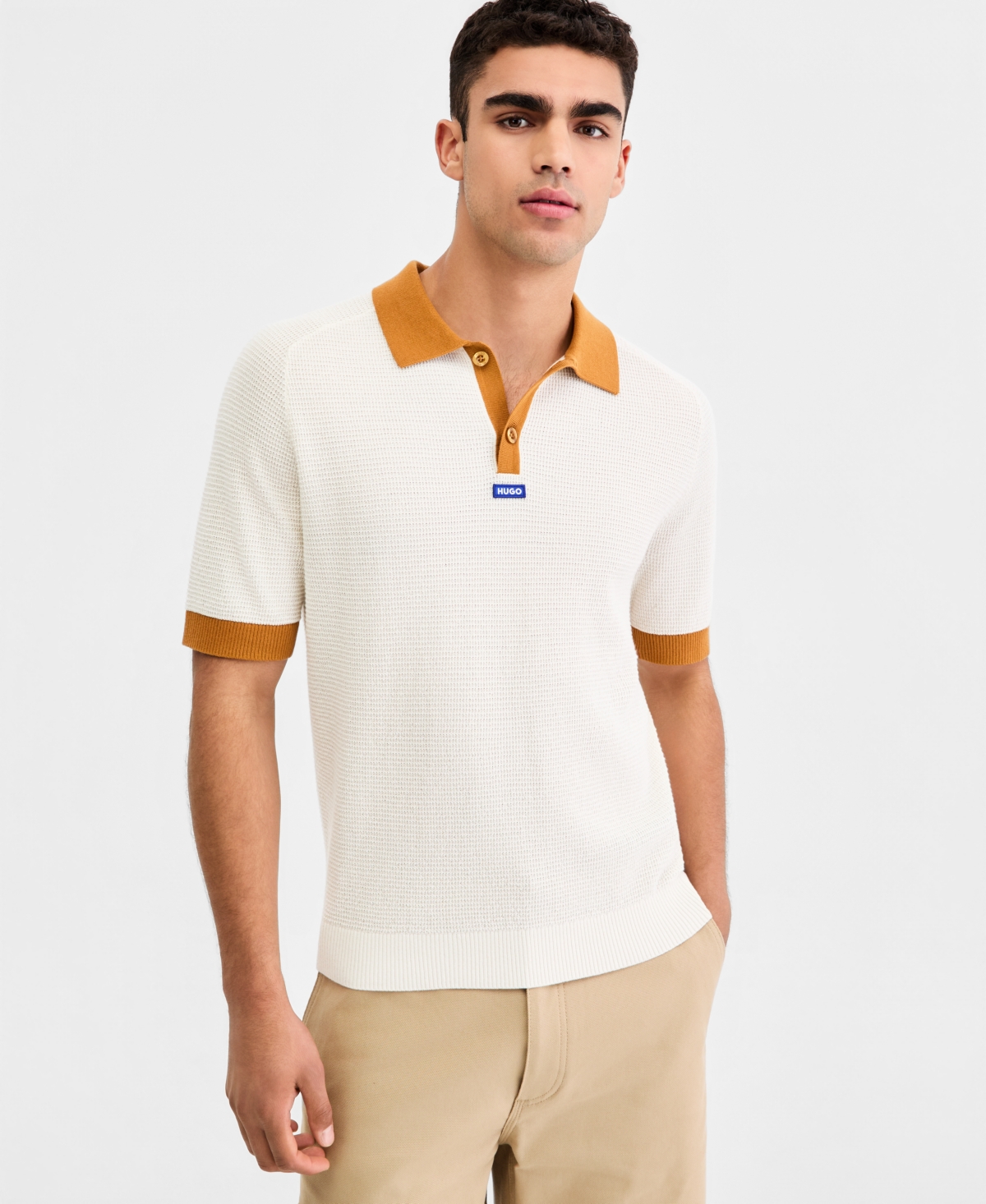 Click here for Hugo by Hugo Boss Mens Siablo Polo Shirt - Open Wh... prices