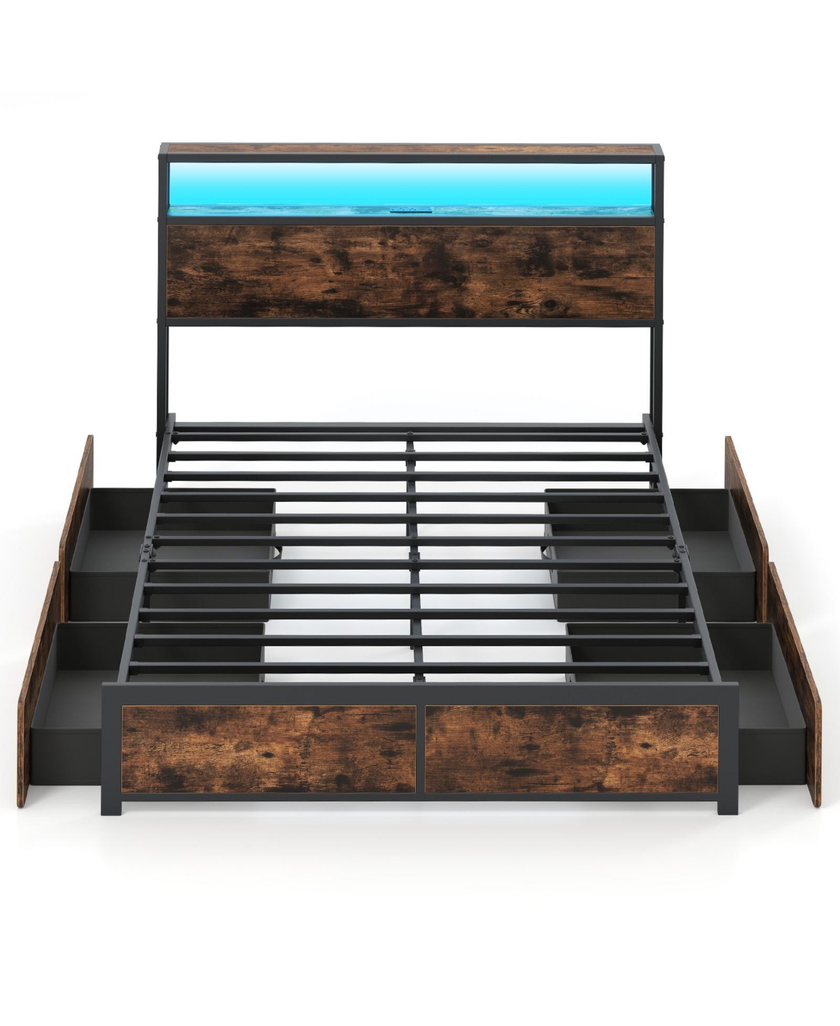 Click here for Gouun Led Bed Frame with Charging Station and 4 St... prices