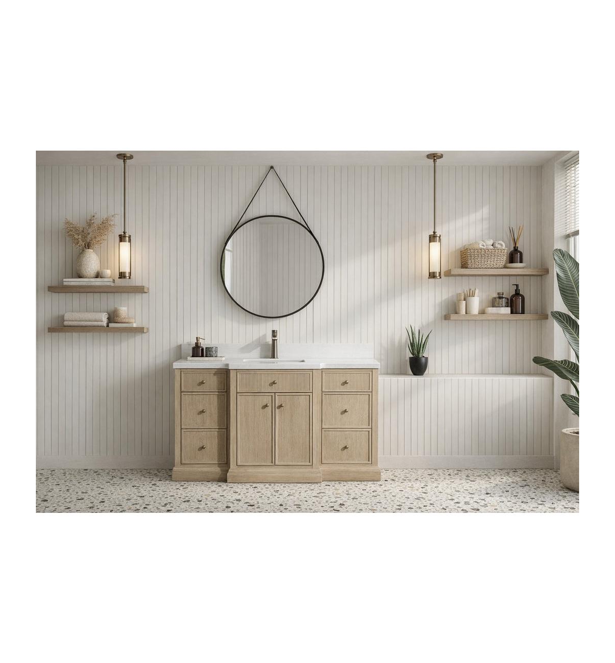 Click here for Ari Bath Redondo 55" Bathroom Vanity Ash Oak... prices