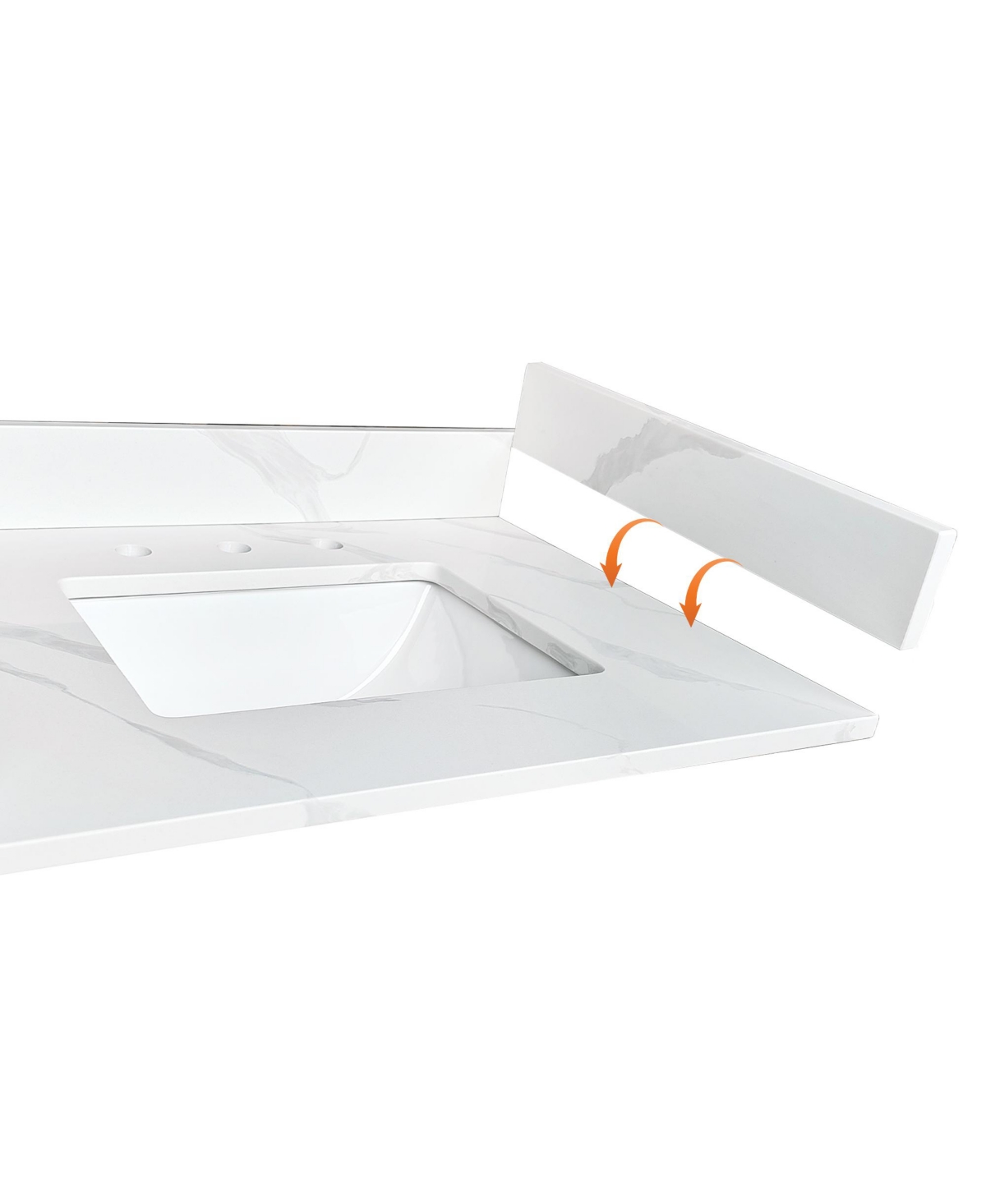 Click here for Busdays 22 Inch Calacatta Quartz Sidesplash Bathro... prices