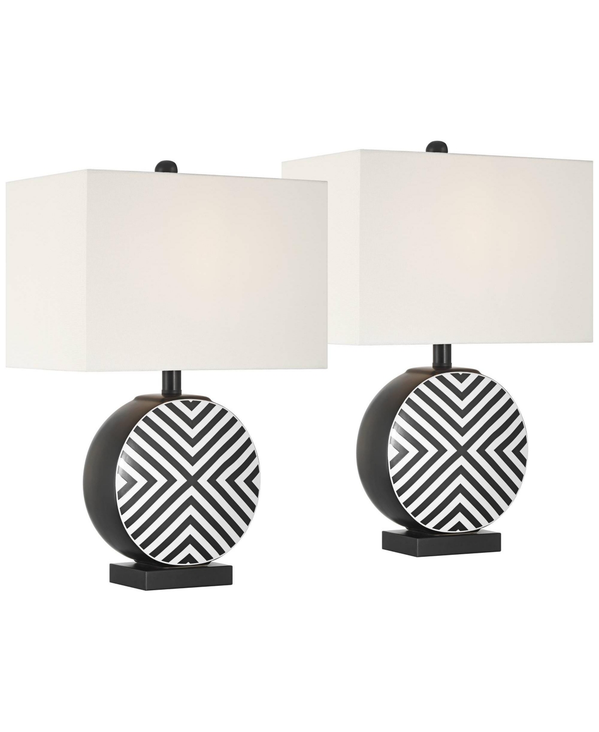 Click here for 360 Lighting Fraser Ceramic Disc Table Lamp Set of... prices