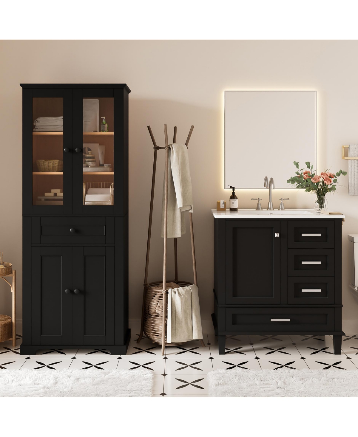 Click here for Busdays Bathroom Storage Cabinet and Vanity Sink C... prices