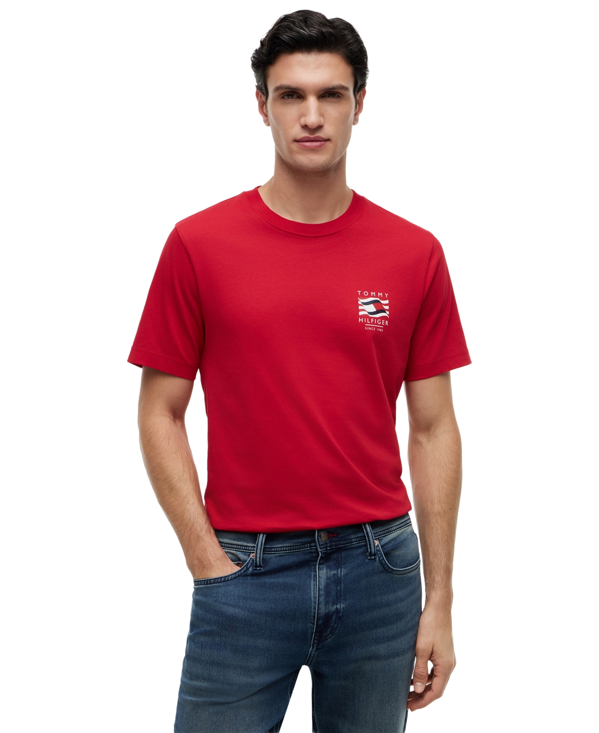 Click here for Tommy Hilfiger Mens Regular-Fit T-Shirt - Medium R... prices