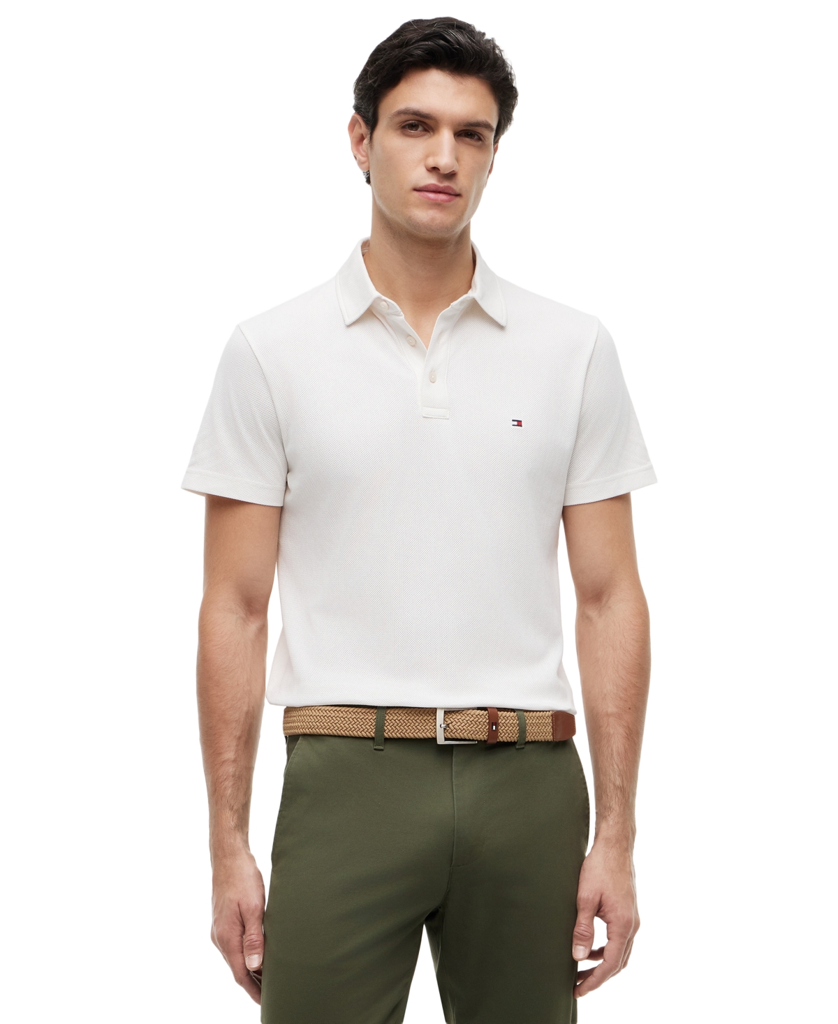 Click here for Tommy Hilfiger Mens Mesh Regular-Fit Polo Shirt -... prices