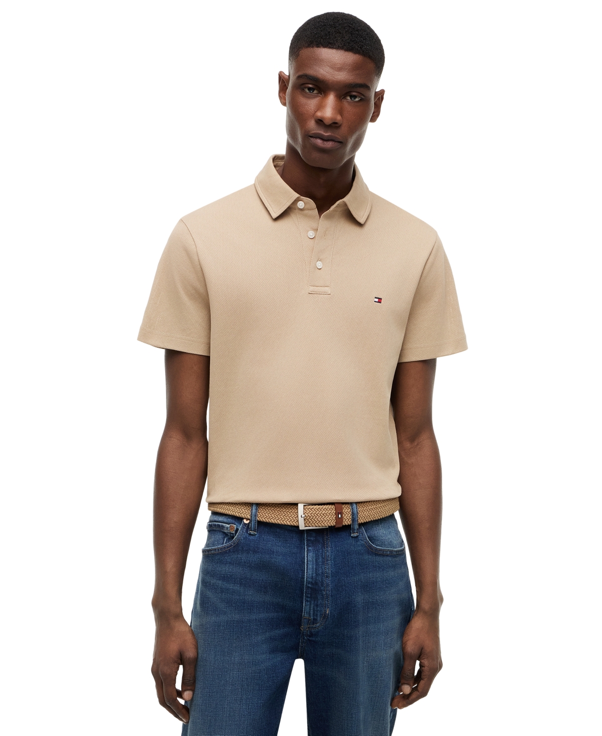 Click here for Tommy Hilfiger Mens Mesh Regular-Fit Polo Shirt -... prices