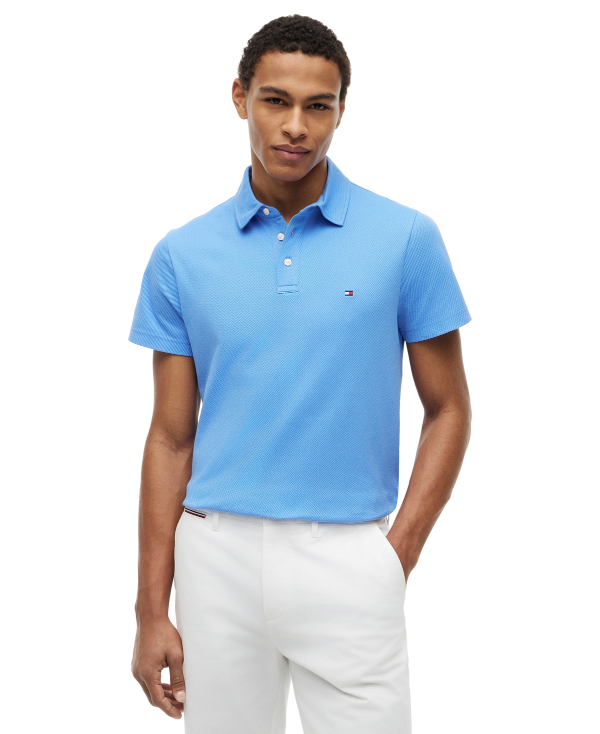 Click here for Tommy Hilfiger Mens Mesh Regular-Fit Polo Shirt -... prices