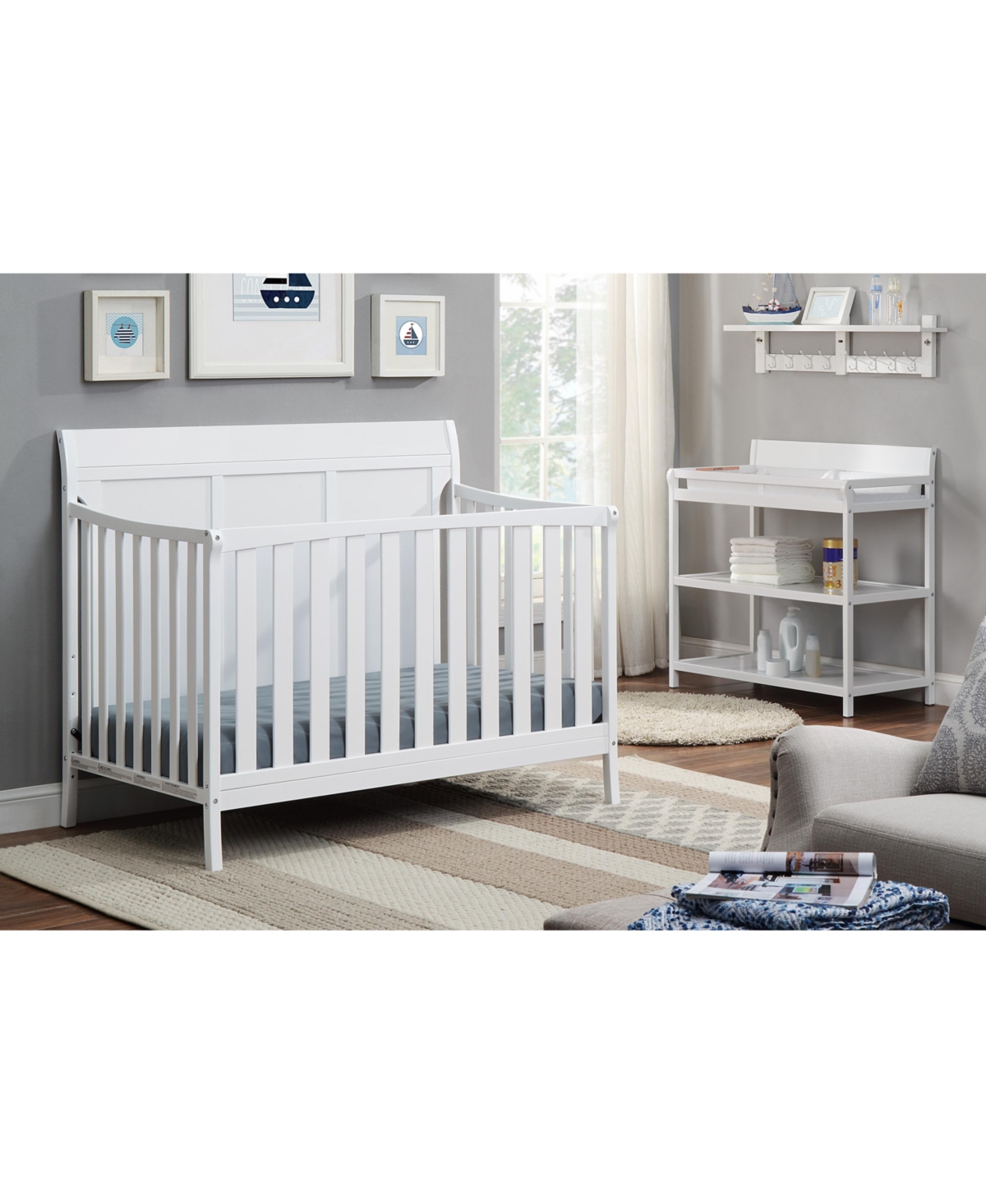 Click here for flynama 4in1 Convertible Crib Modern Sleigh Style... prices