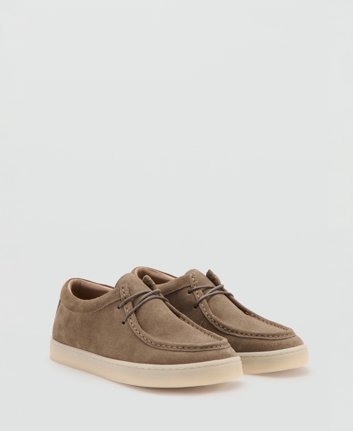 Click here for Mango Mens Suede Nautical Shoes - Light  Pastel Br... prices