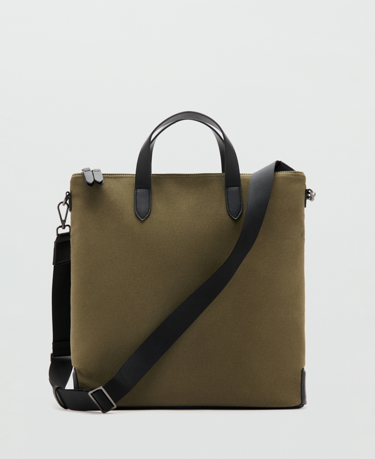 Click here for Mango Mens Cotton Adjustable Strap Tote Bag - Khak... prices