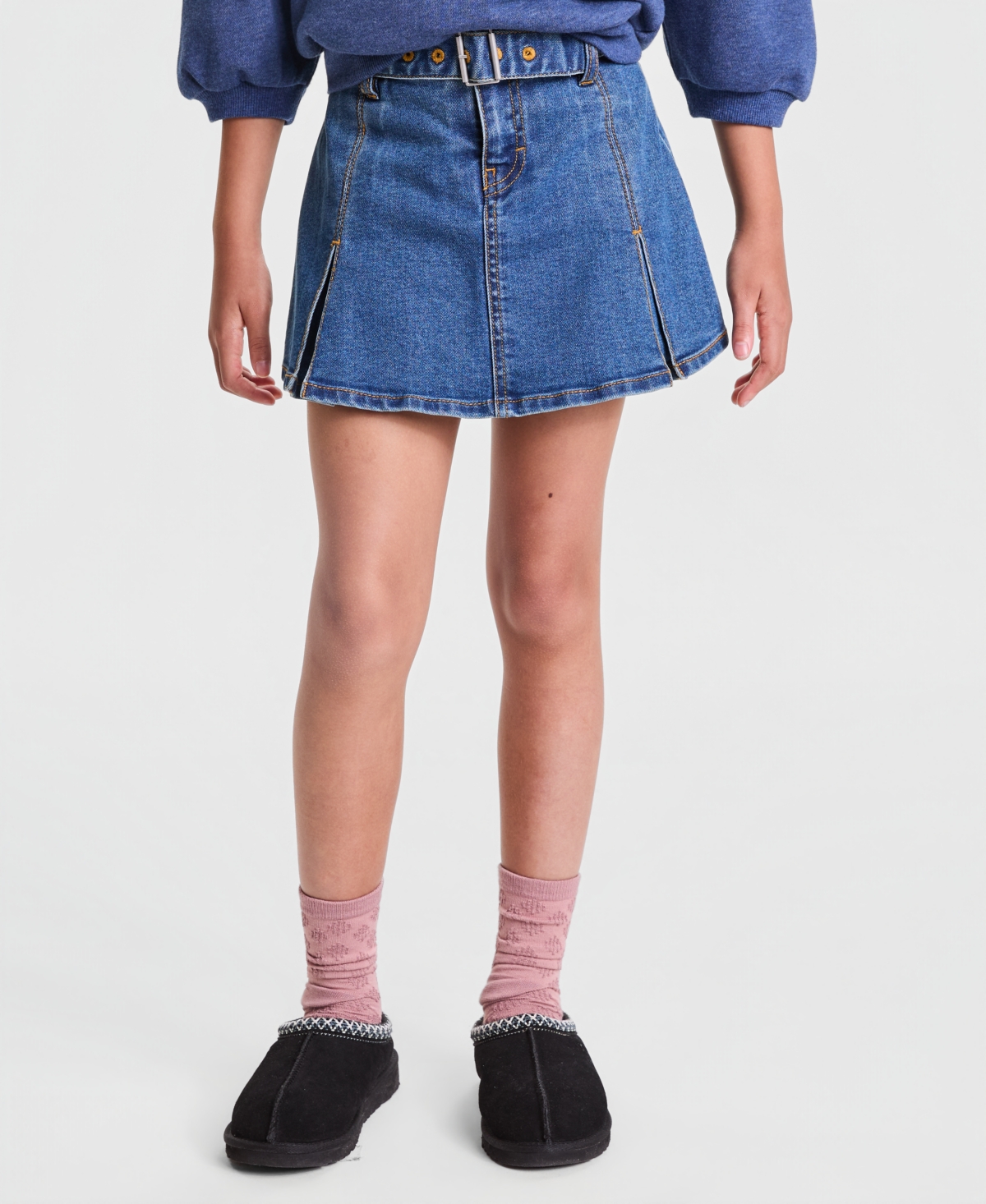 Click here for Levis Girls 7-16 Pleated Belted Skort - Lunch Brea... prices