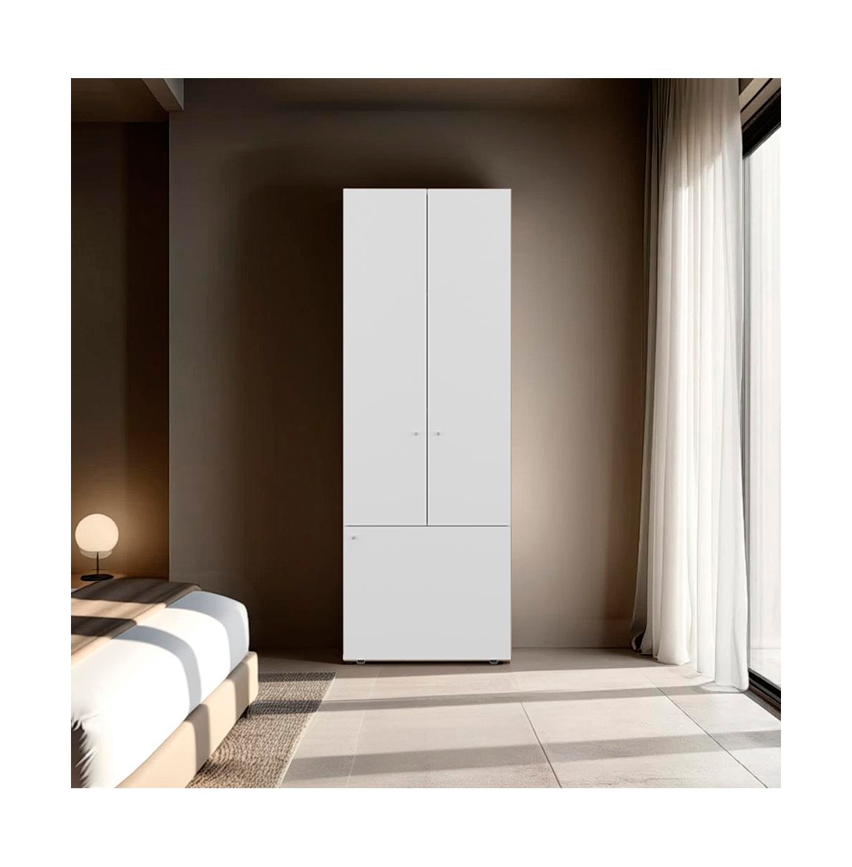 Click here for Flynama Armoire 66.9 Inch High 3 Doors 3 Shelves B... prices