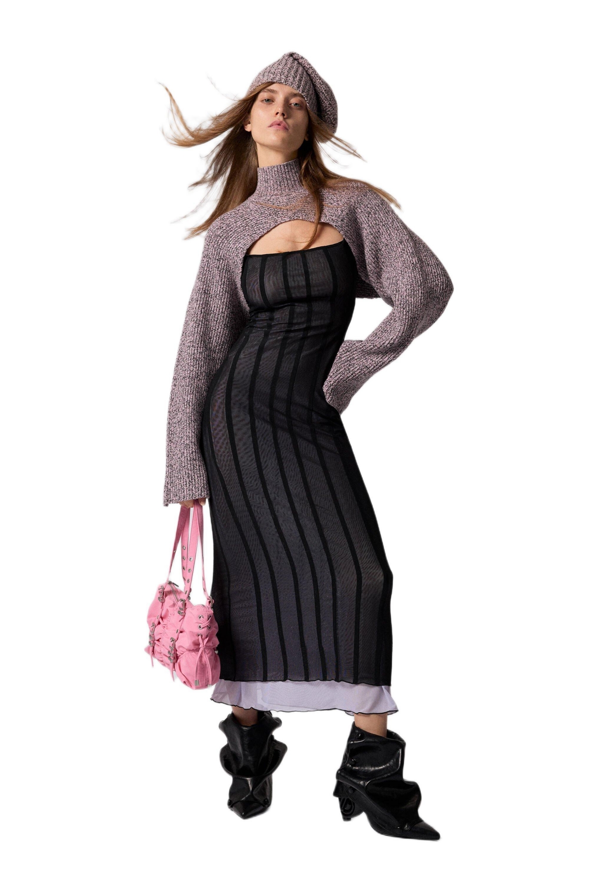 Click here for Desigual Womens Pack sweater and knit hat - Pink prices