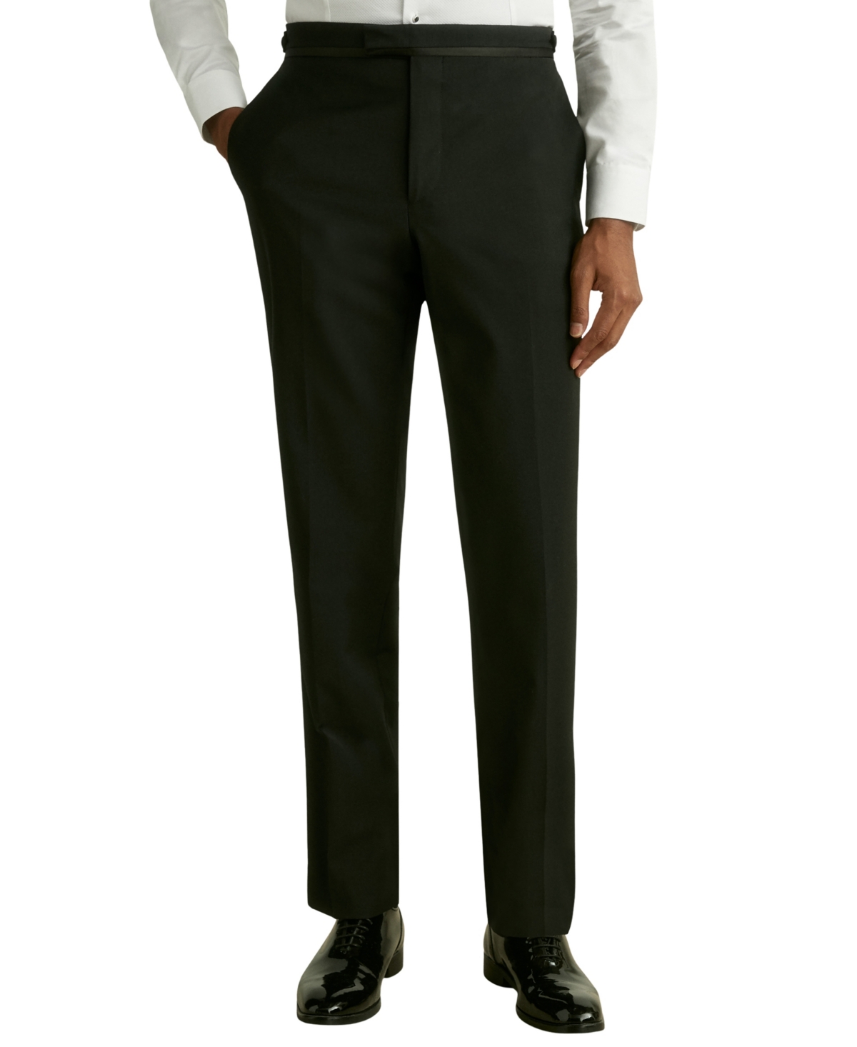 Click here for Reiss Mens Tailored-Fit Wool-Blend Tuxedo Pants -... prices