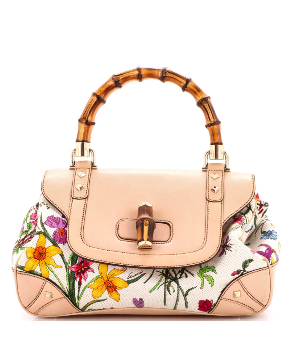 Click here for Pre-Owned Gucci Medium Bamboo Top Handle Flap Bag... prices