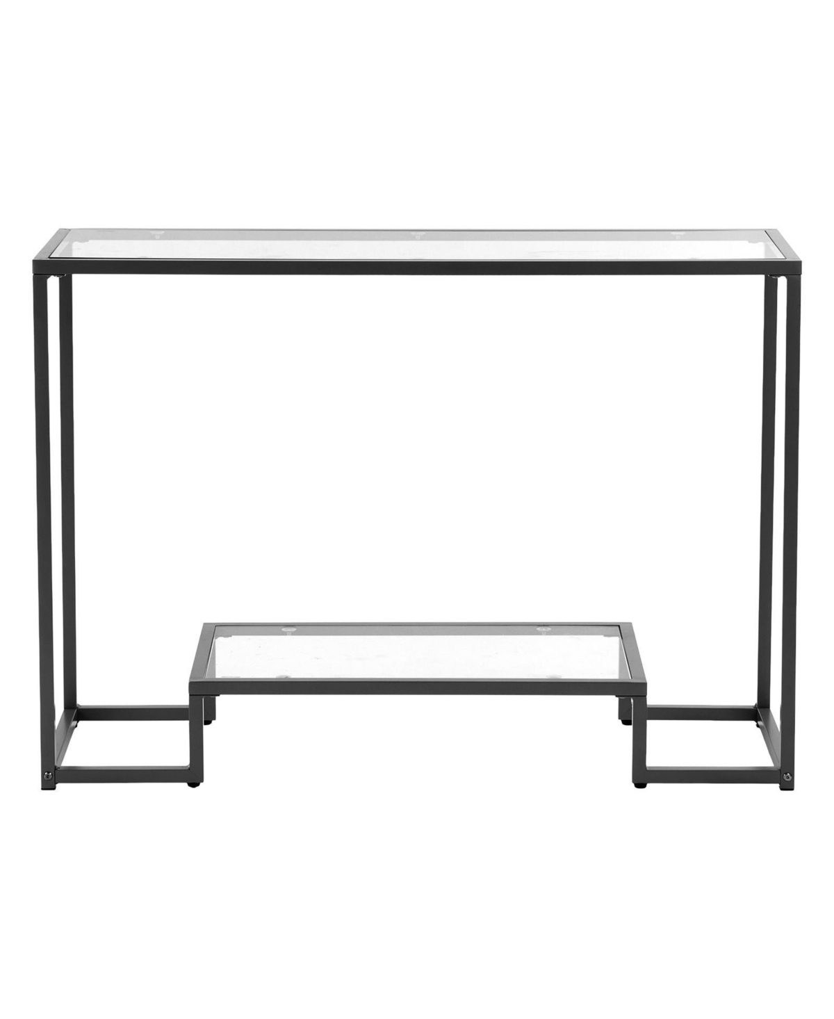 Click here for Gouun 2 Tier Glass Console Table with Metal Frame... prices