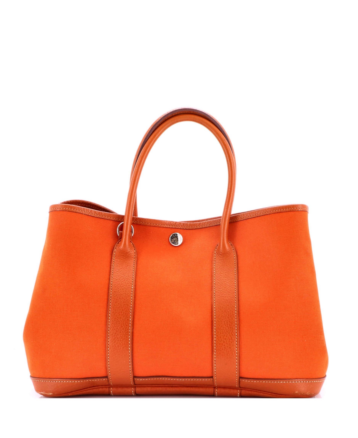 Click here for Pre-Owned HERMES 30 Garden Party Tote Toile and Le... prices