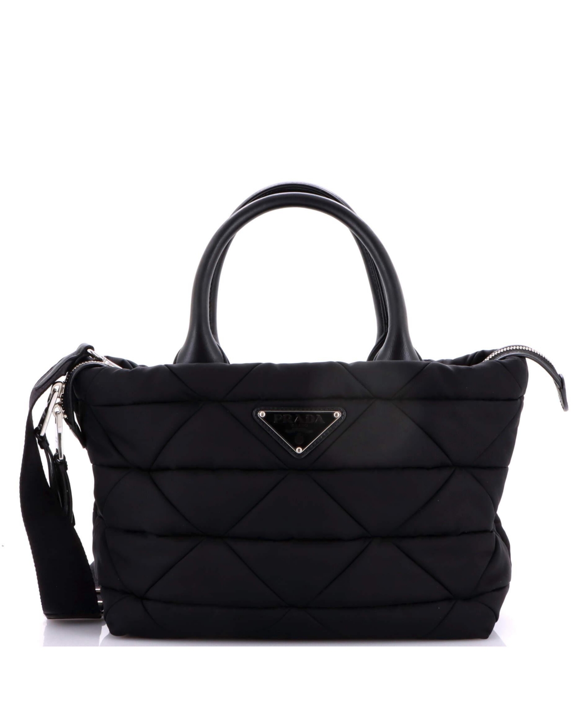 Click here for Pre-Owned Prada Small Padded Tote Bag Quilted Re-N... prices