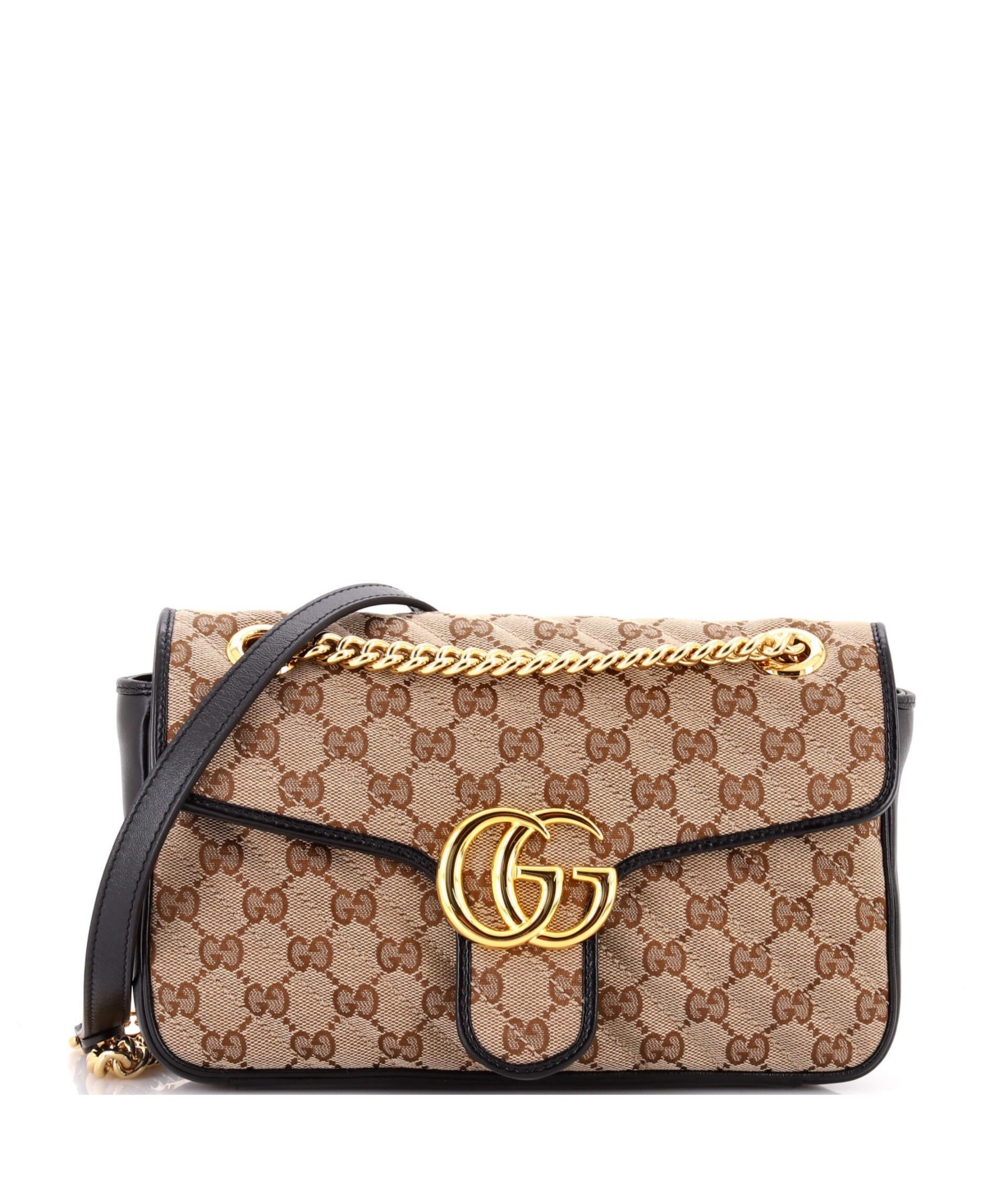 Click here for Pre-Owned Gucci Small Gg Marmont Flap Bag Diagonal... prices