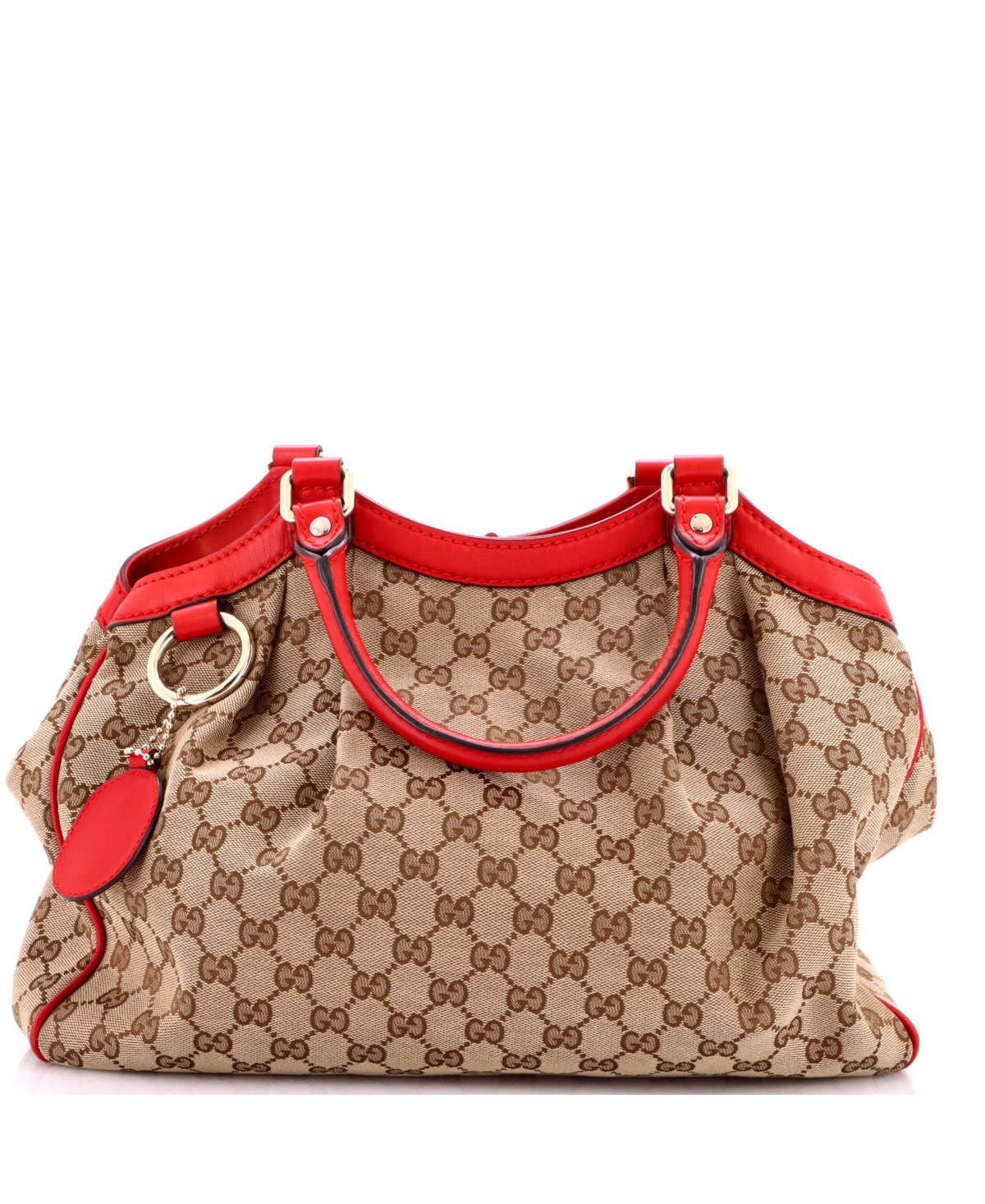 Click here for Pre-Owned Gucci Medium Sukey Tote Gg Canvas with L... prices