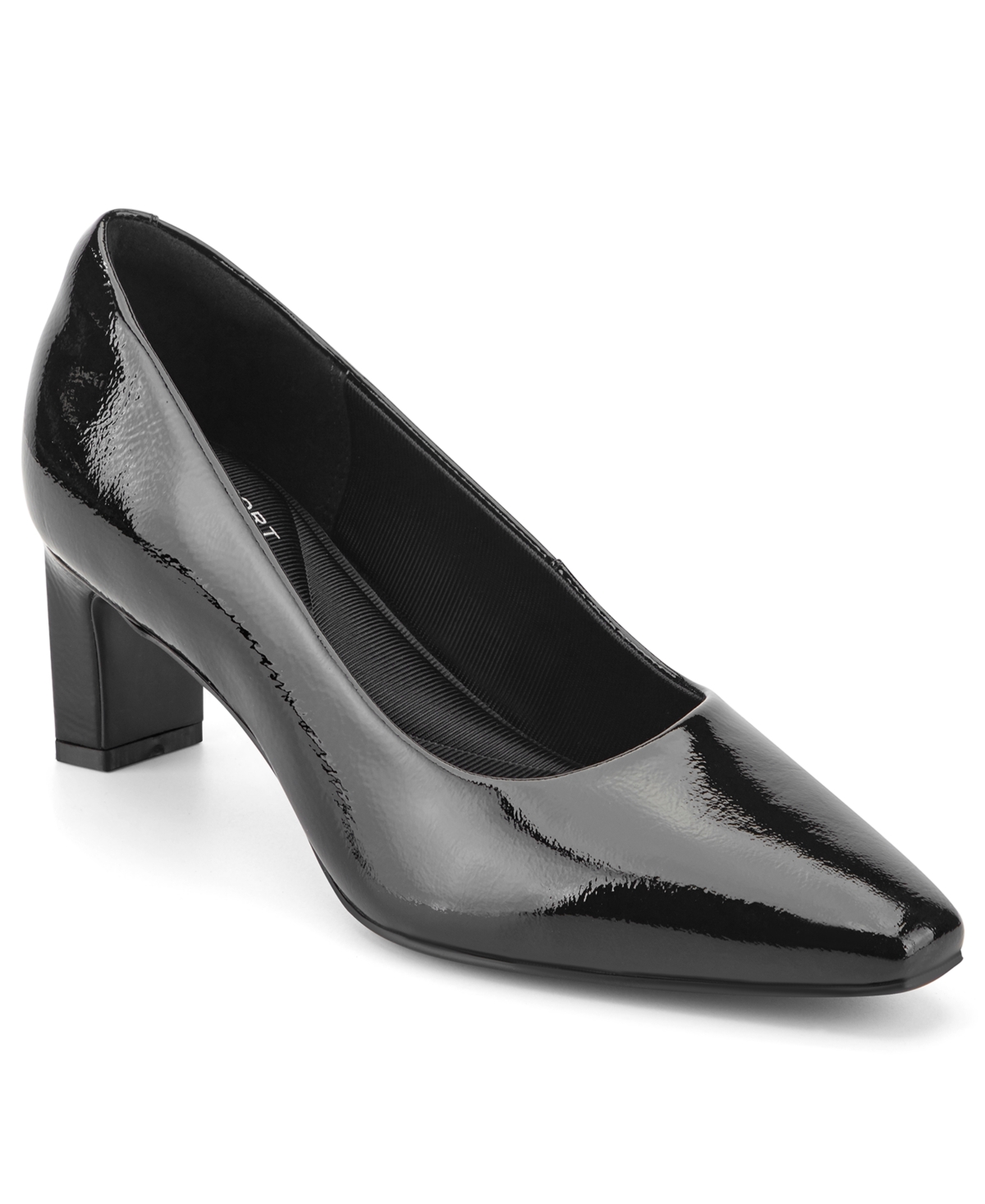 Click here for Rockport Womens Merida Block Heel Pumps - Black Pa... prices