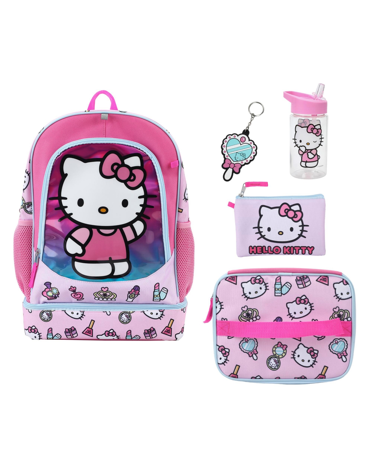 Click here for Hello Kitty Makeup Icons 5 Piece 17 Inch Backpack... prices