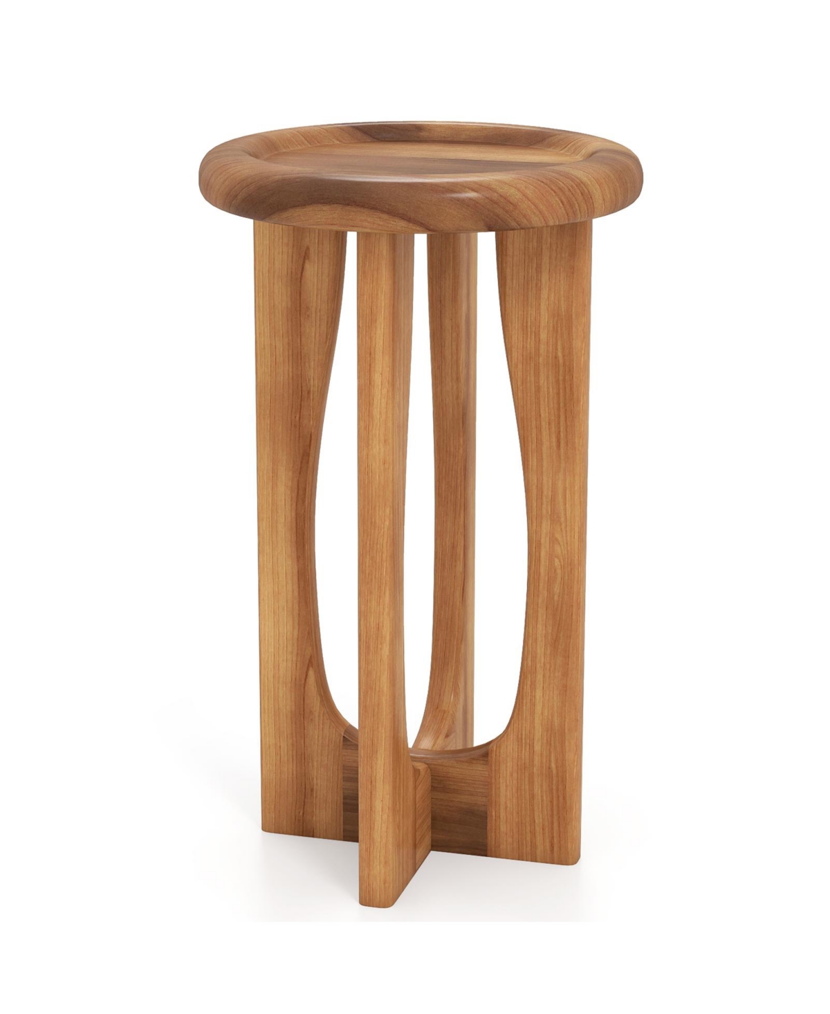 Click here for Sugift 14 in Farmhouse Round End Table with Tray T... prices