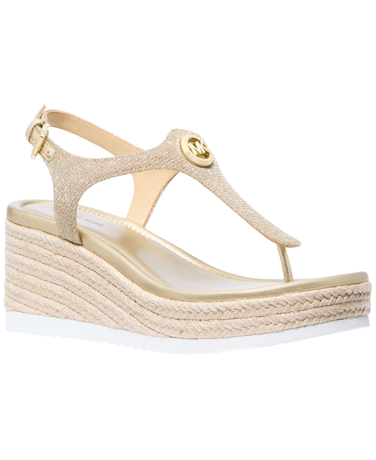 Click here for Michael Kors Womens Val Thong Wedge Sandals - Pale... prices