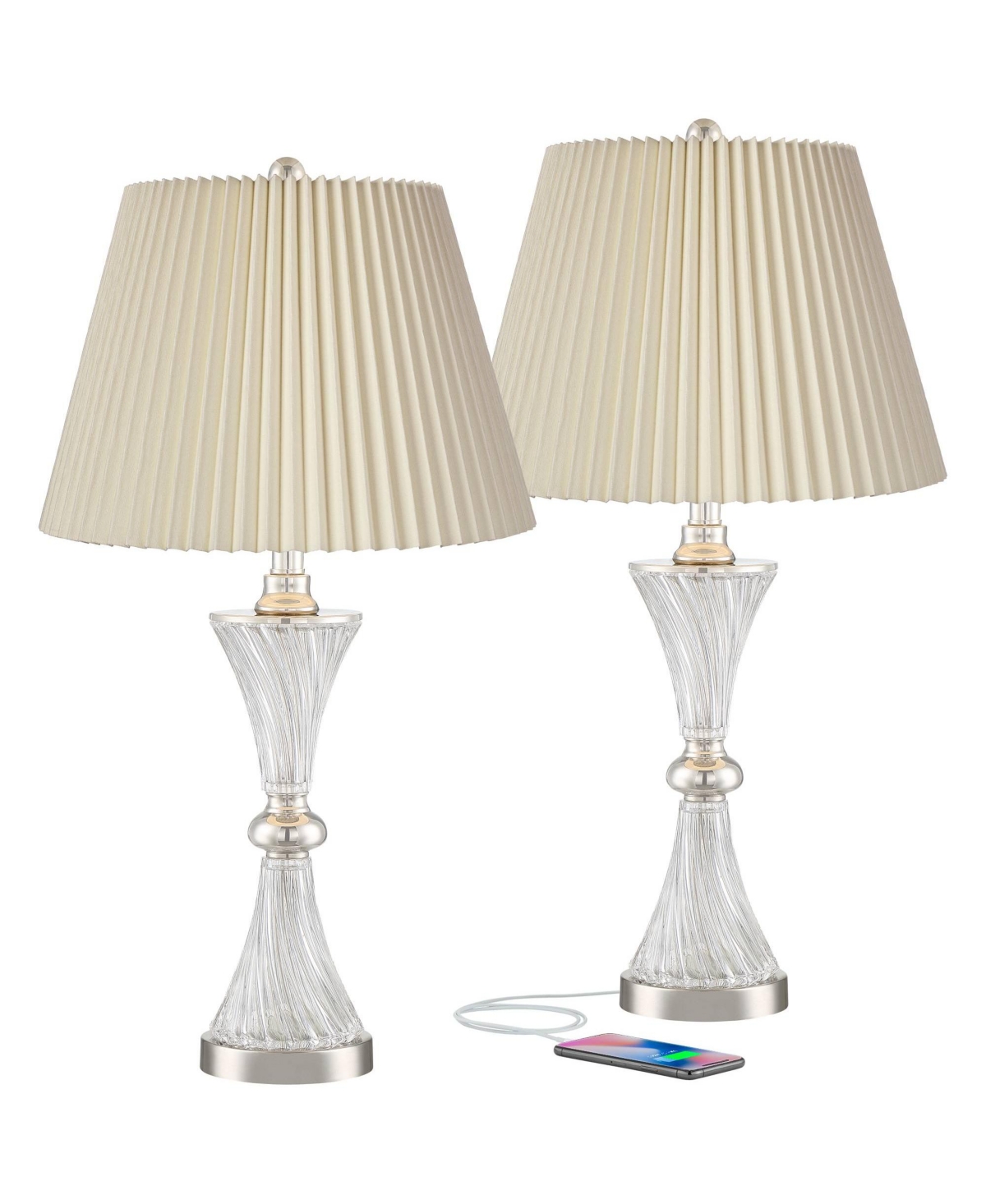 Click here for Regency Hill Luca Modern Table Lamps 25 1/2"... prices