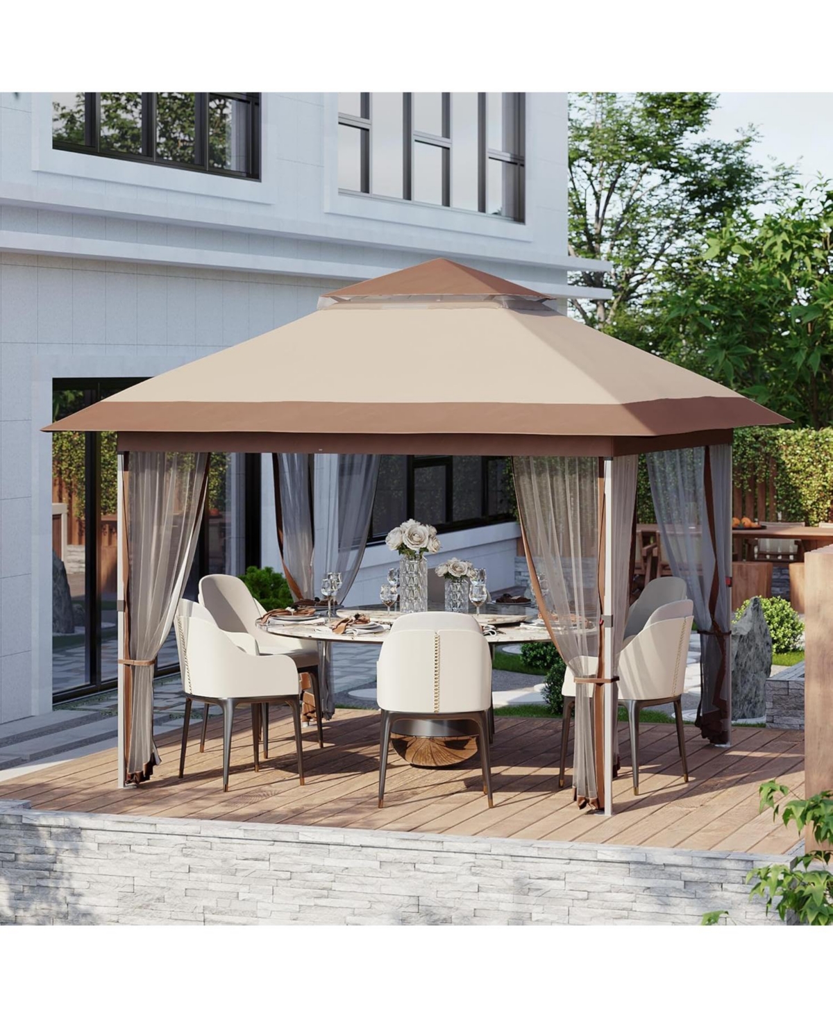 Click here for gaomon Pop Up Gazebo  12x12 Outdoor Canopy Tent wi... prices
