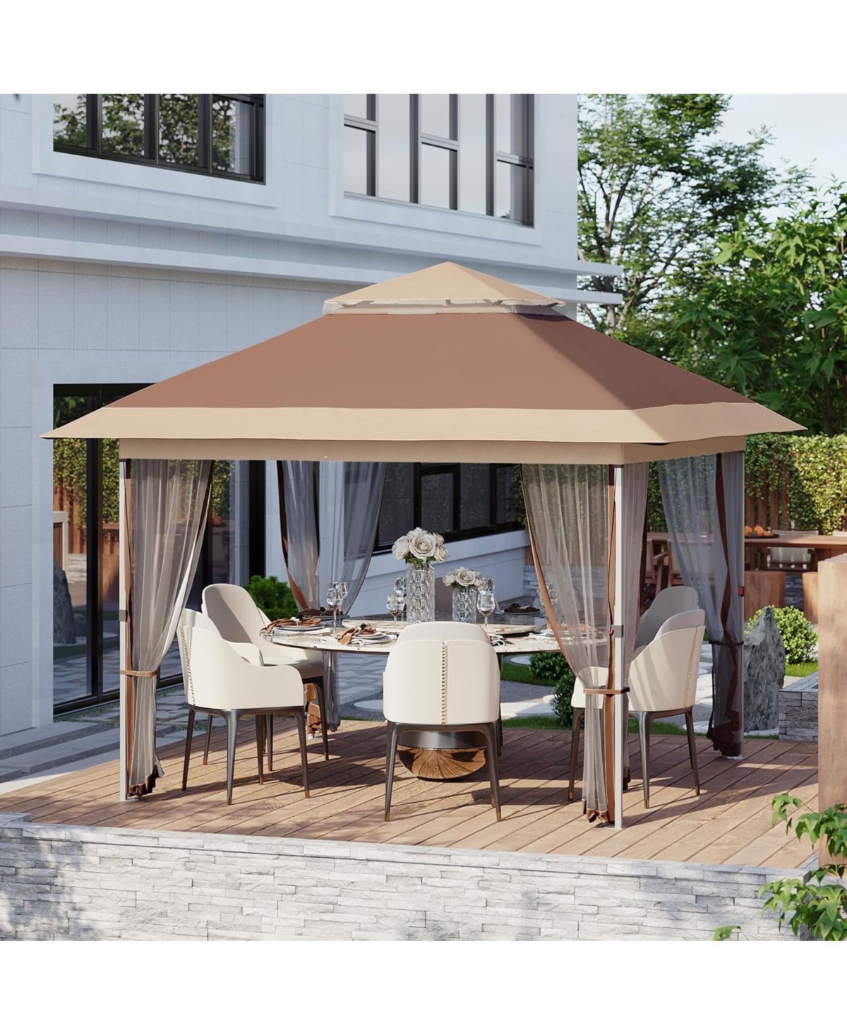 Click here for gaomon Pop Up Gazebo  12x12 Outdoor Canopy Tent wi... prices