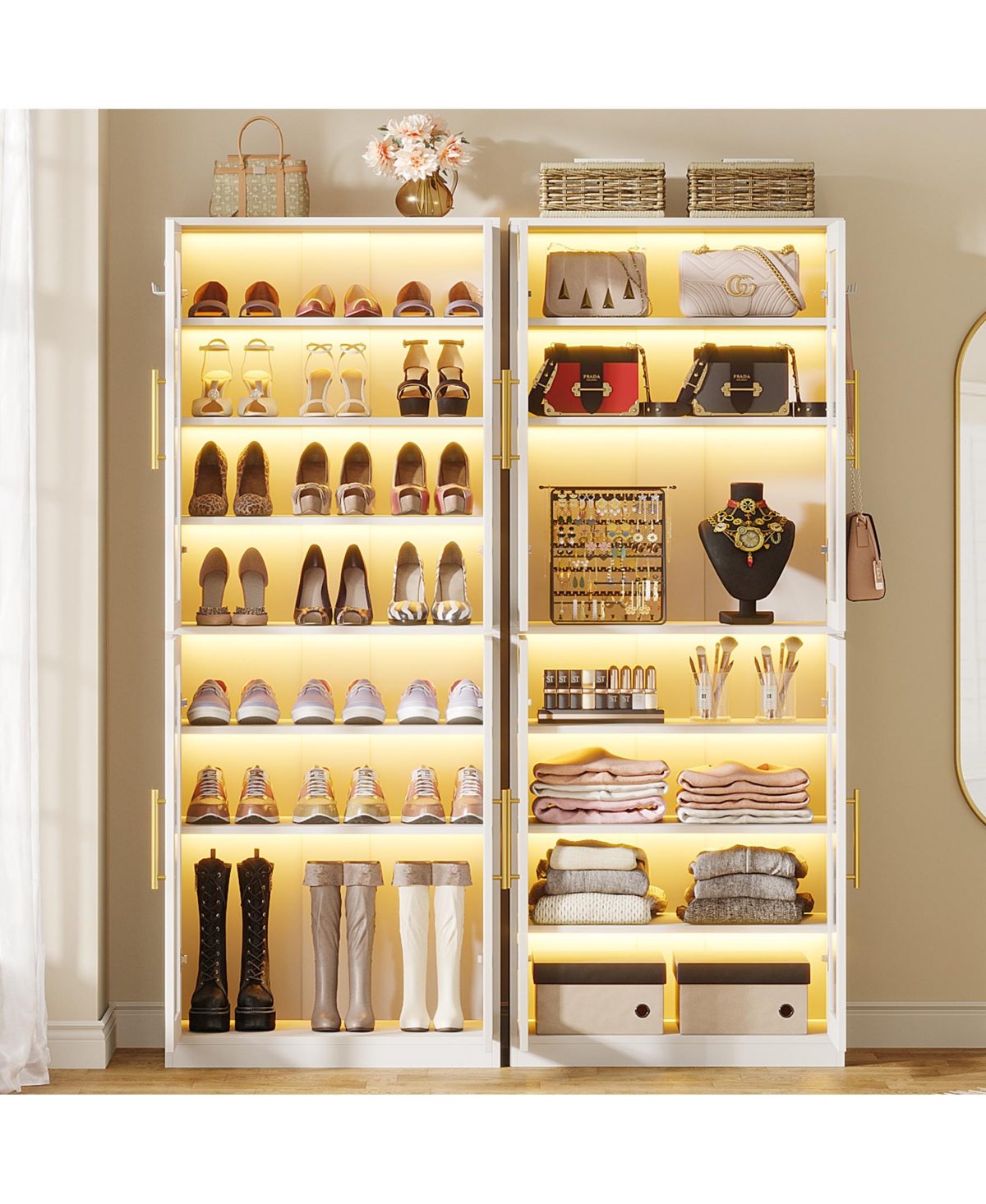 Click here for Tribesigns 8-Tier Tall Shoe Storage with Acrylic D... prices