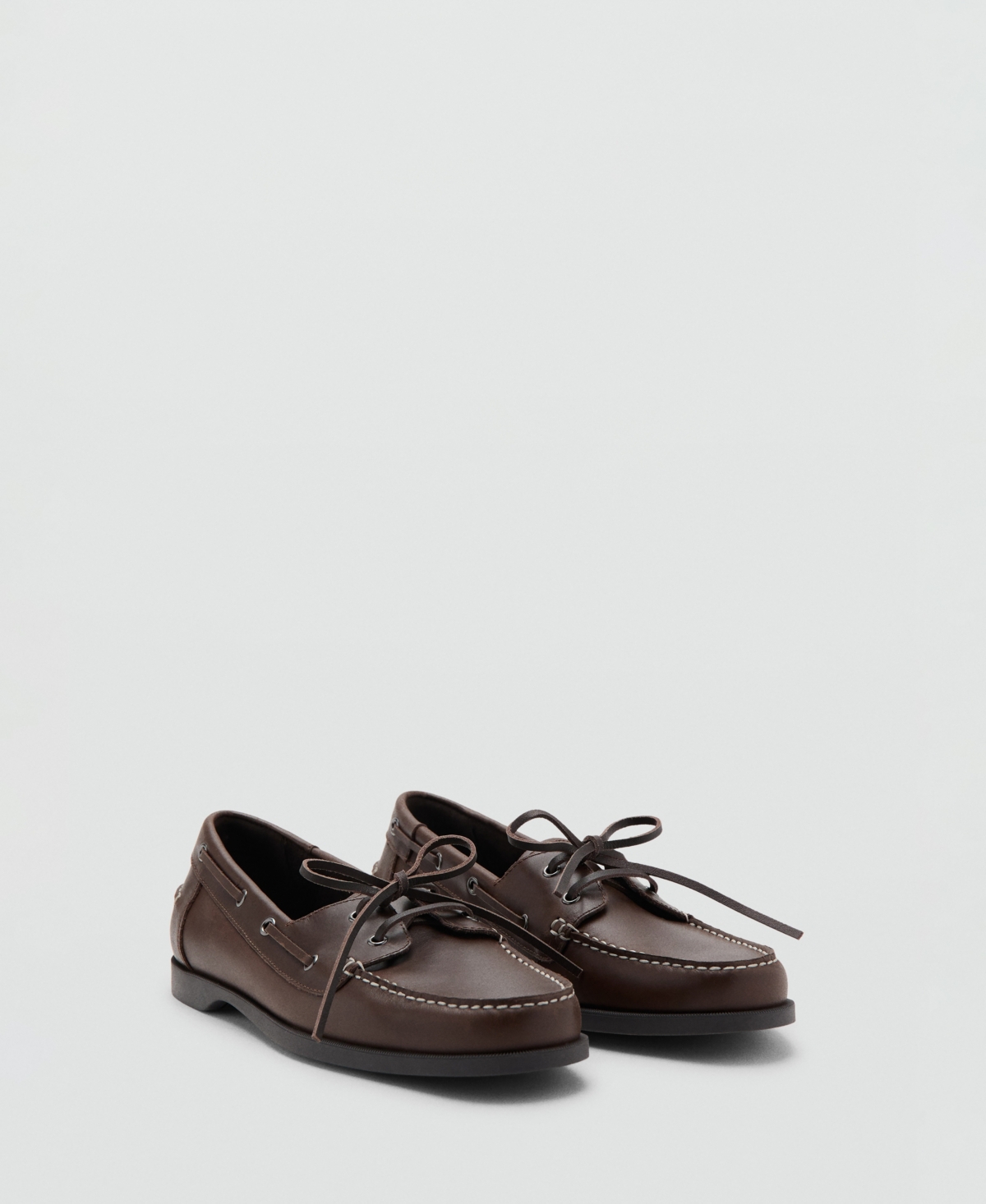 Click here for Mango Mens Leather Nautical Shoes - Brown prices