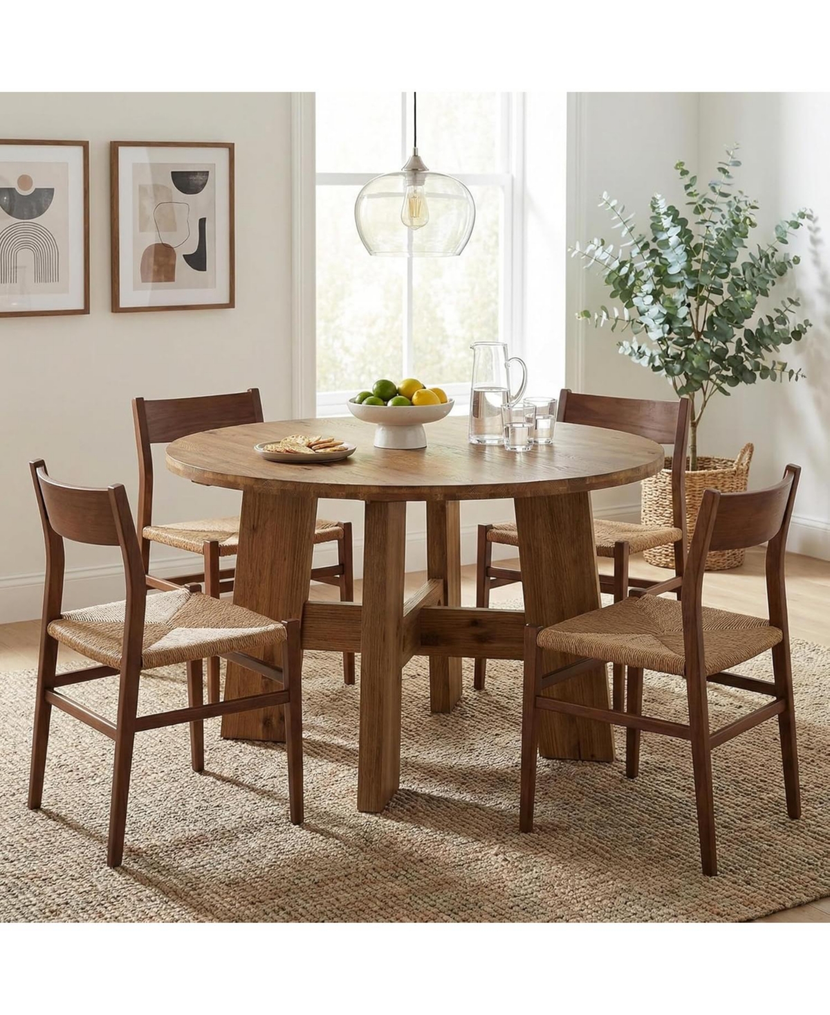 Click here for Tribesigns Solid Wood Dining Table Round Kitchen T... prices