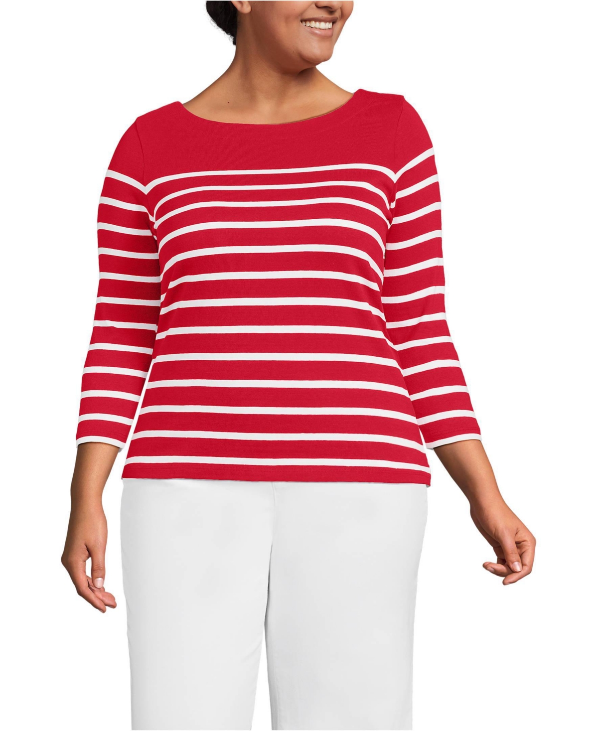 Click here for Lands End Womens Plus Size Mariner Jersey Boatneck... prices