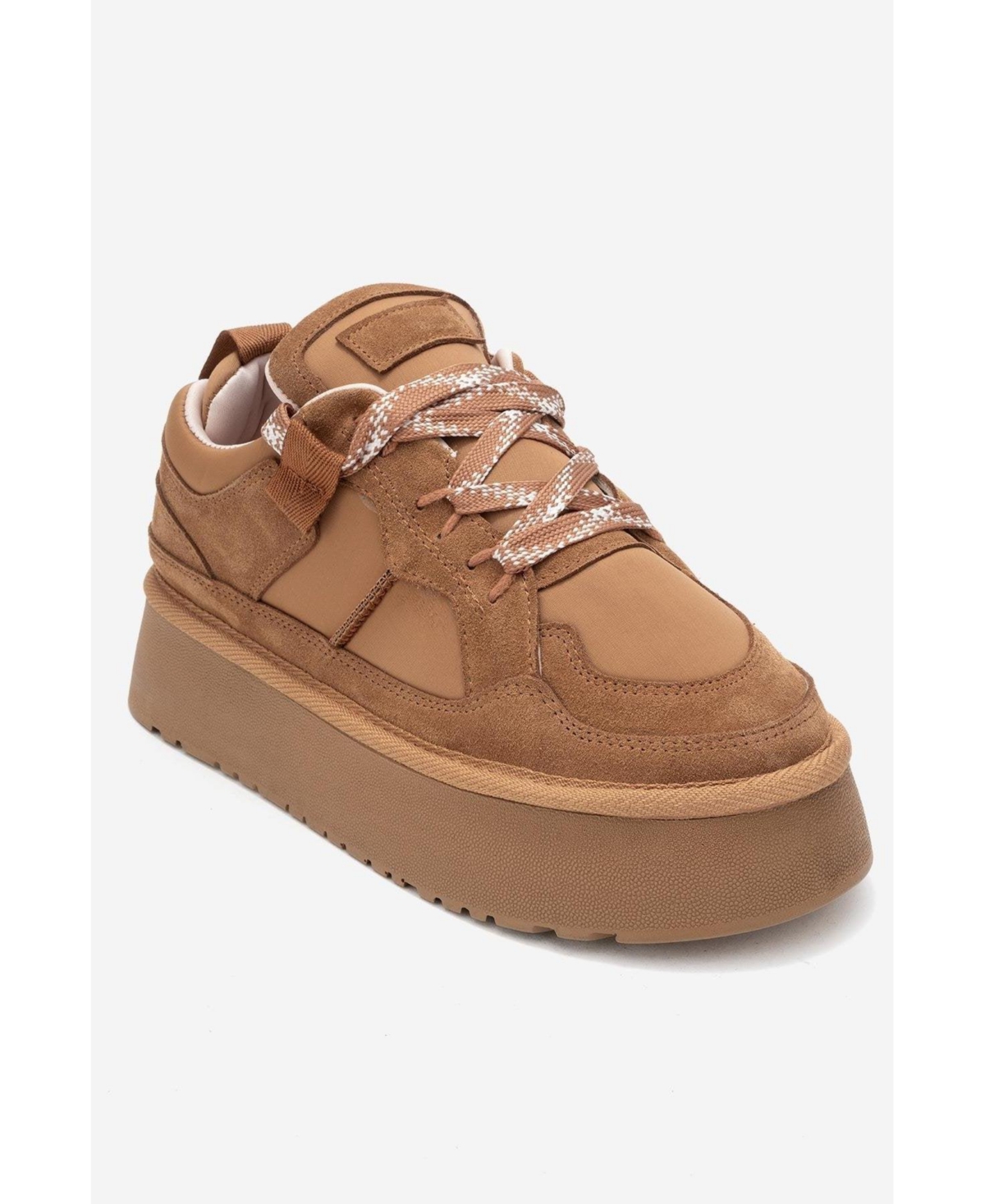 Click here for Forever & Always Shoes Womens Riven Leather Platfo... prices