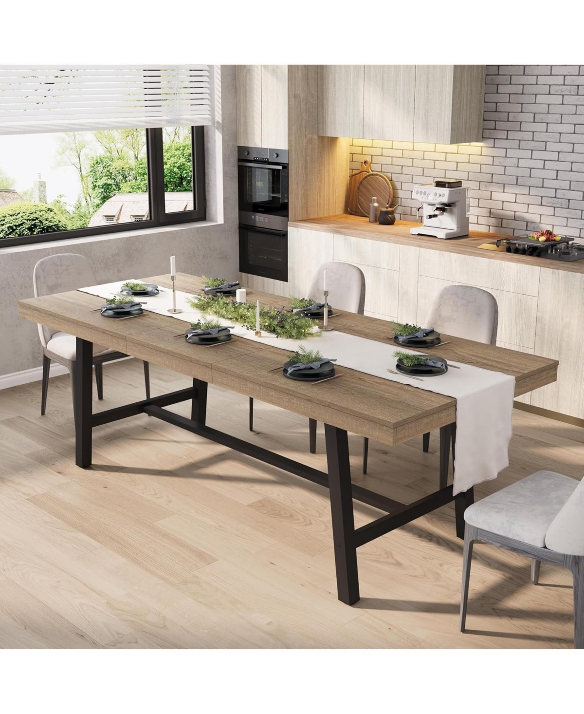 Click here for gaomon 63-83 Extendable Dining Table  Industrial R... prices