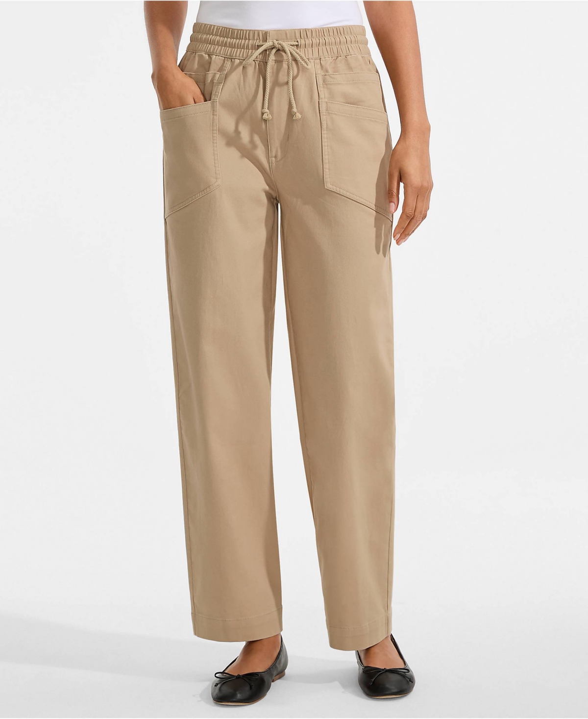 Click here for Lands End Womens Herringbone Chino High Rise Relax... prices