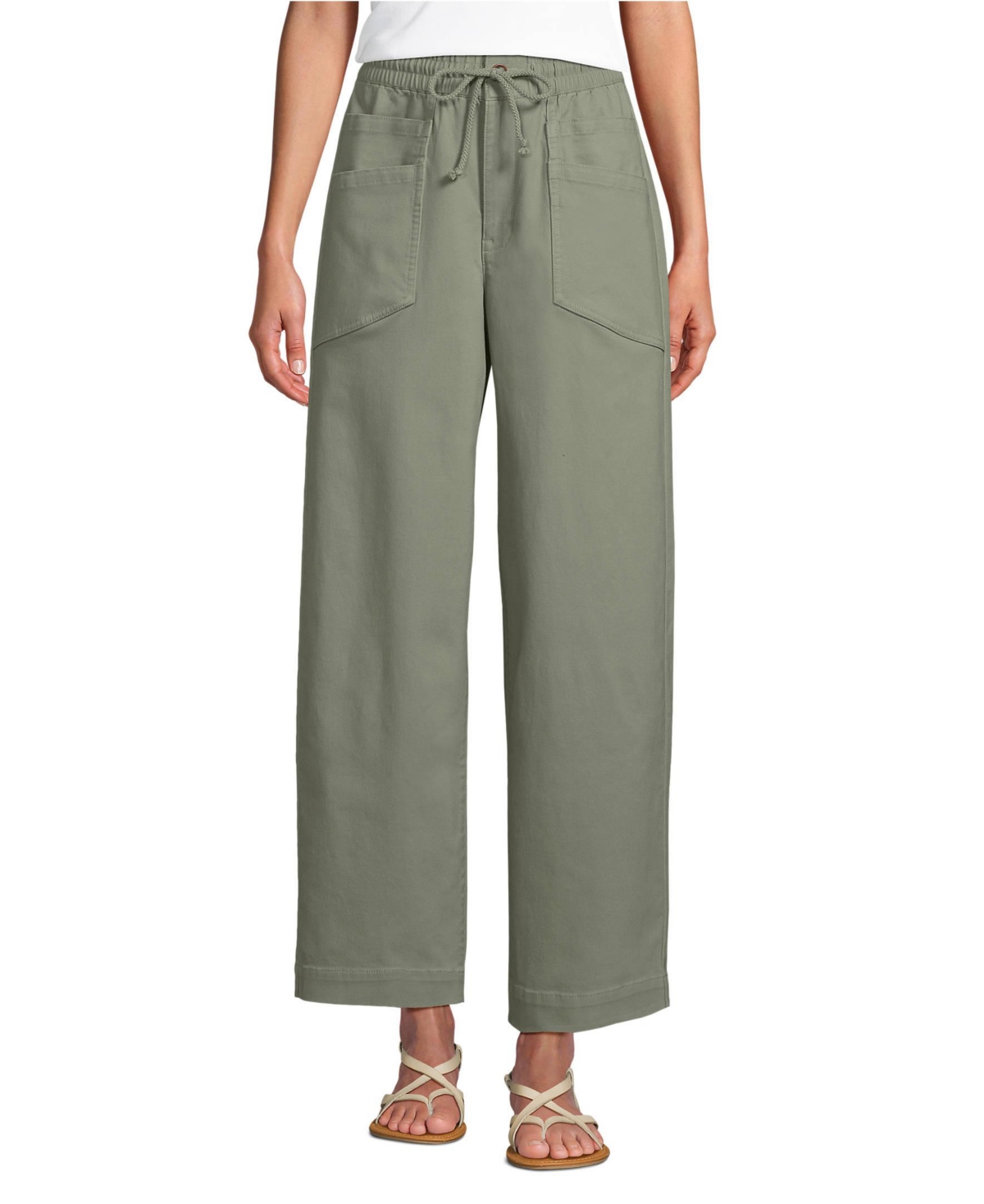 Click here for Lands End Womens Herringbone Chino High Rise Relax... prices