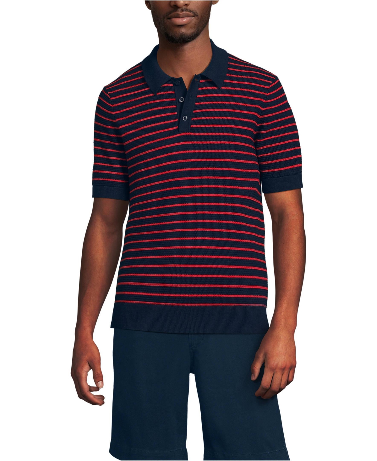 Click here for Lands End Mens Short Sleeve Fine Gauge Sweater Pol... prices