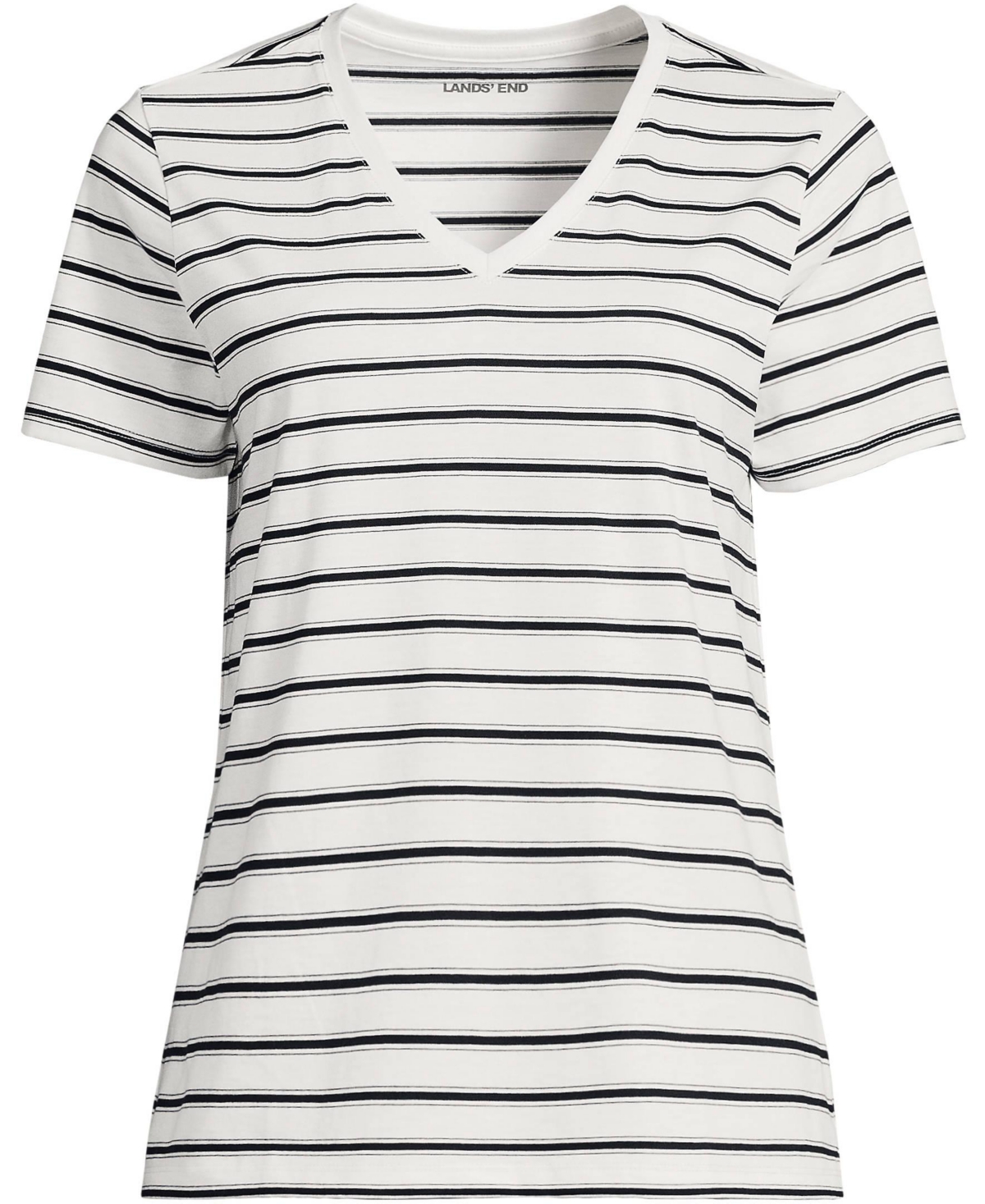Click here for Lands End Plus Size Relaxed Supima Cotton V-Neck T... prices