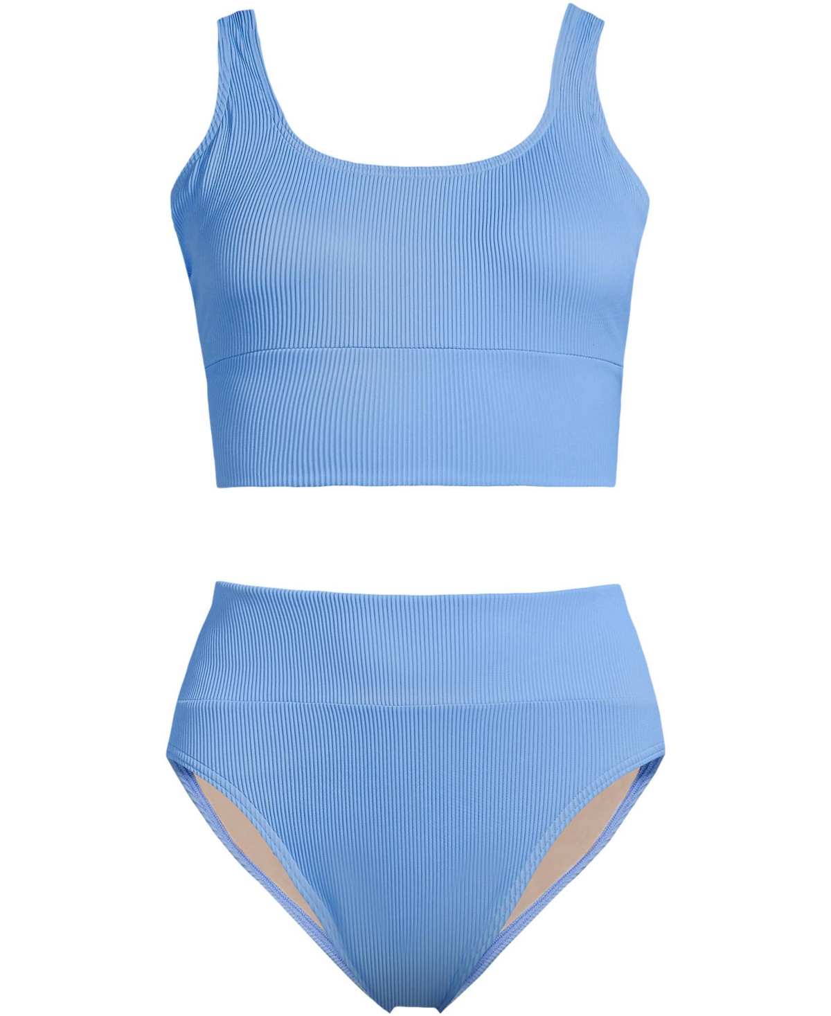 Click here for Lands End Womens Tugless Ribbed Midkini and High W... prices