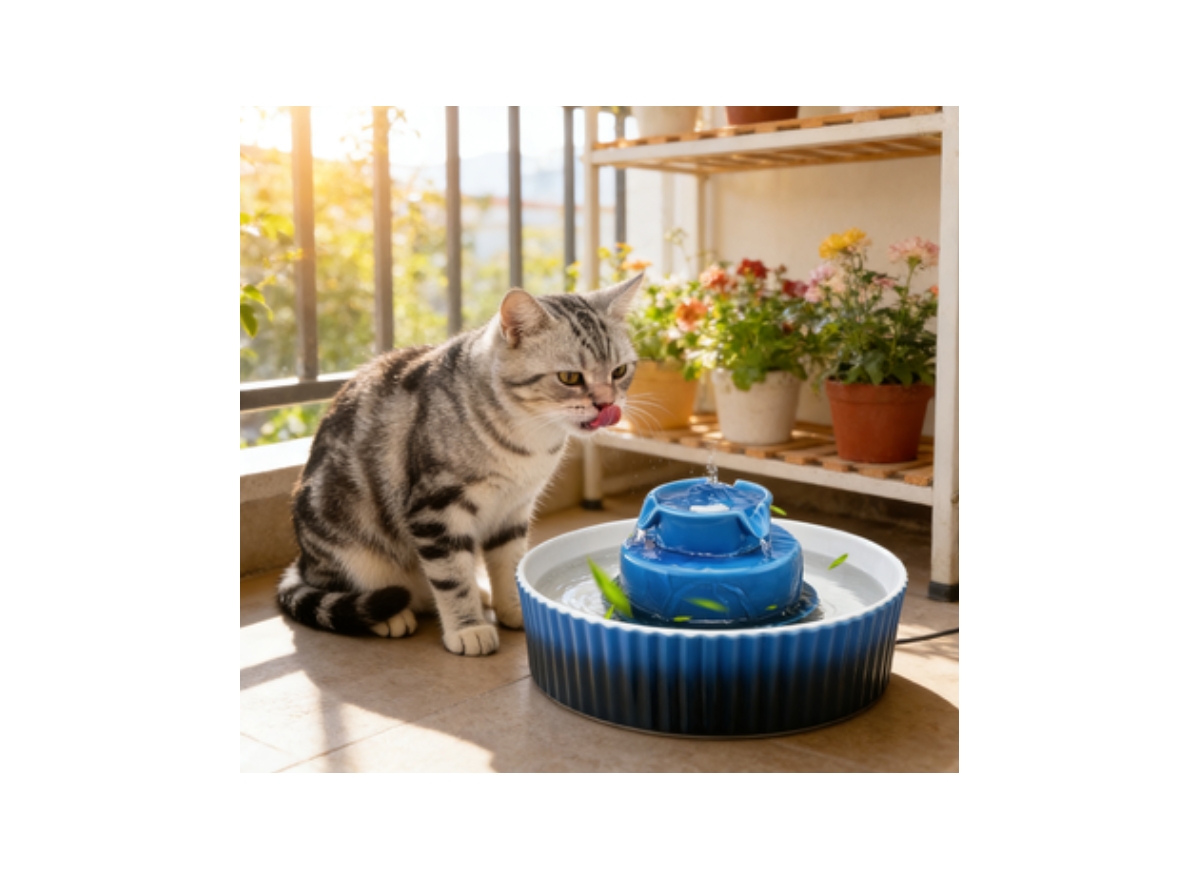 Click here for Zeus and Ruta Ceramic Cat Water Fountain 2.1L Cupc... prices
