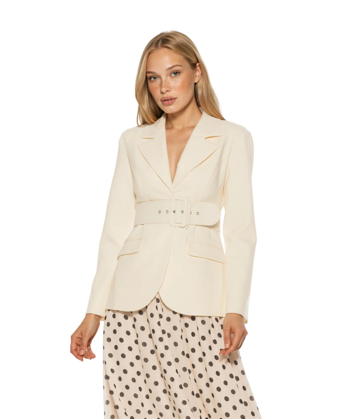 Click here for Alexia Admor Womens Galen Fitted Wide Shoulder Lon... prices