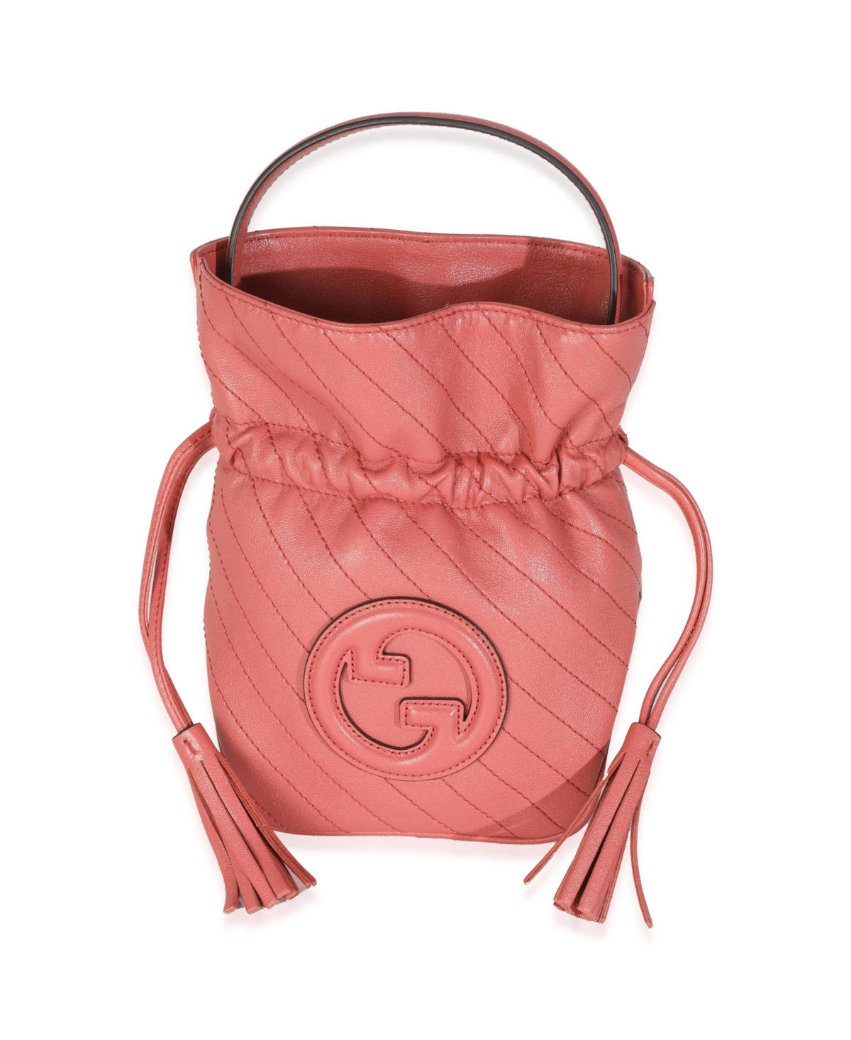 Click here for Pre-Owned Gucci Pink Calfskin Blondie Bucket Bag -... prices