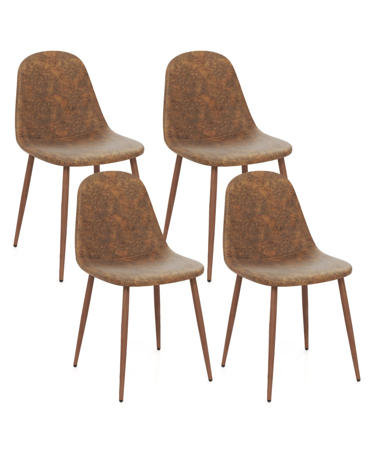Click here for Slickblue Modern Kitchen Chairs Set of 4 Faux Pu L... prices