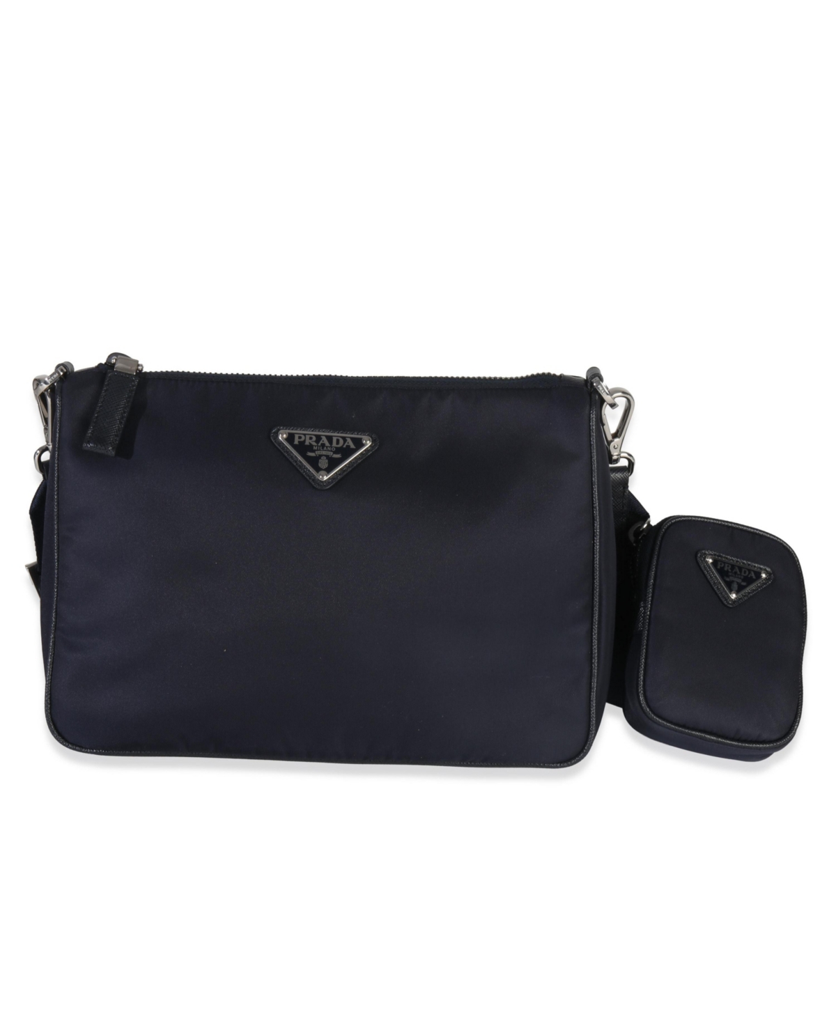 Click here for Pre-Owned Prada Navy Re-Nylon and Saffiano Leather... prices
