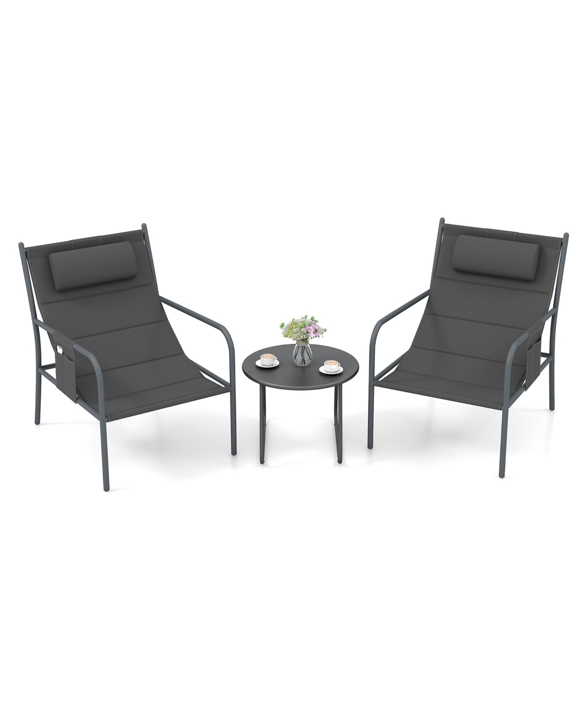 Click here for Gymax 3 Piece Patio Set Outdoor Table and Chairs B... prices