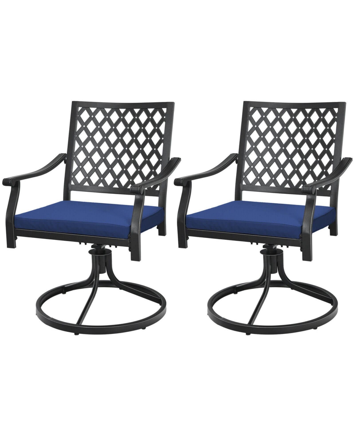 Click here for Sugift Set of Two Swivel Outdoor Chairs with Cushi... prices